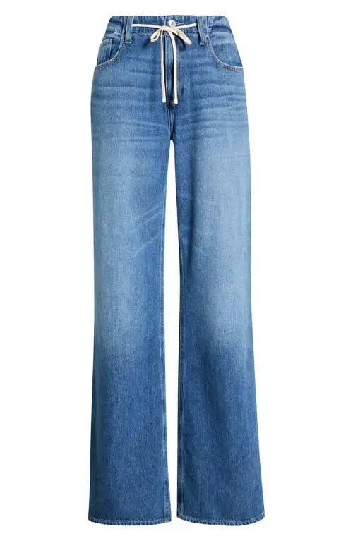 Paige Zoey Tie Waist Wide Leg Jeans - Serenite