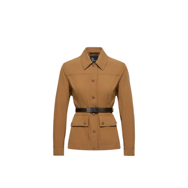 Moncler Isfara Taffeta Shirt Jacket - Brown