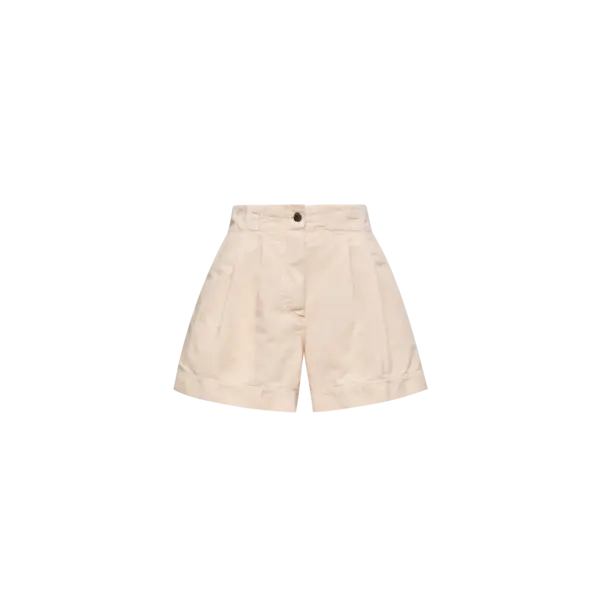 Moncler Cotton And Linen-blend Shorts - Beige