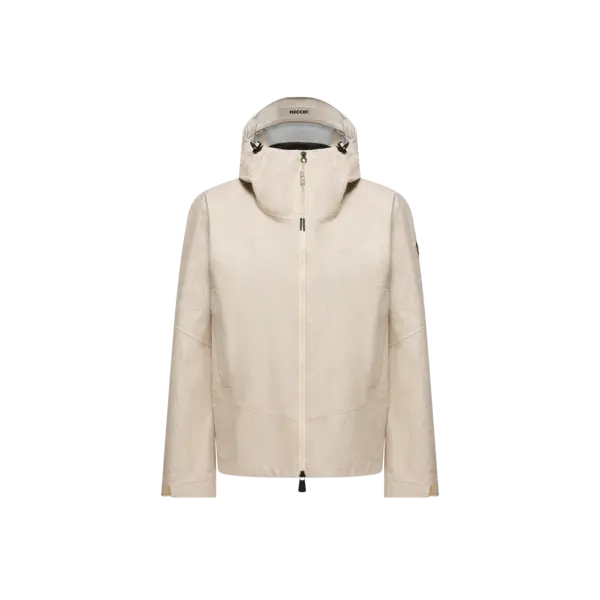 Moncler Chartres Linen Blend Hooded Jacket - Beige
