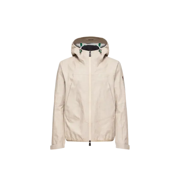 Moncler Blagnac Linen Hooded Jacket - Beige