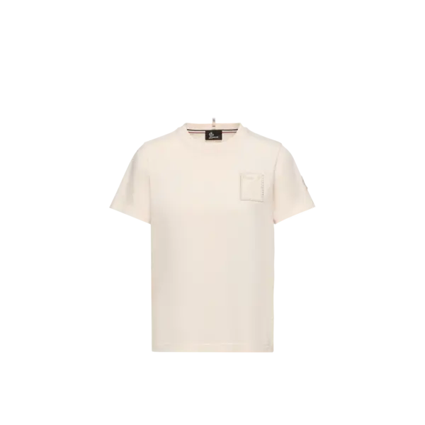 Moncler Botanical Patch Cotton Blend T-shirt - White