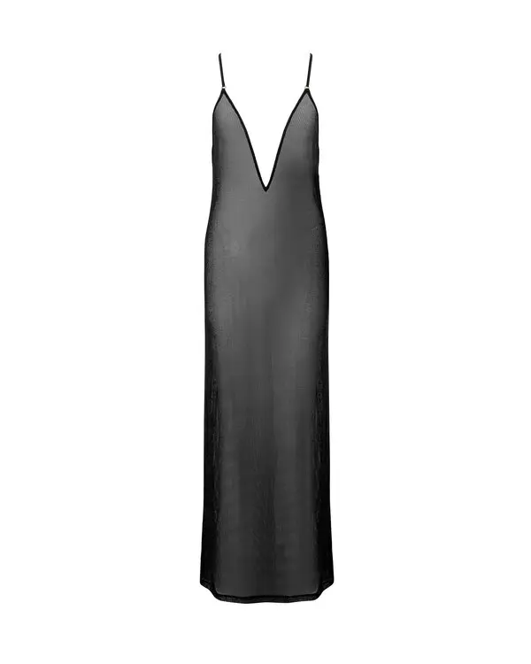 Bluebella Marlowe Long Chemise Metallic - Black
