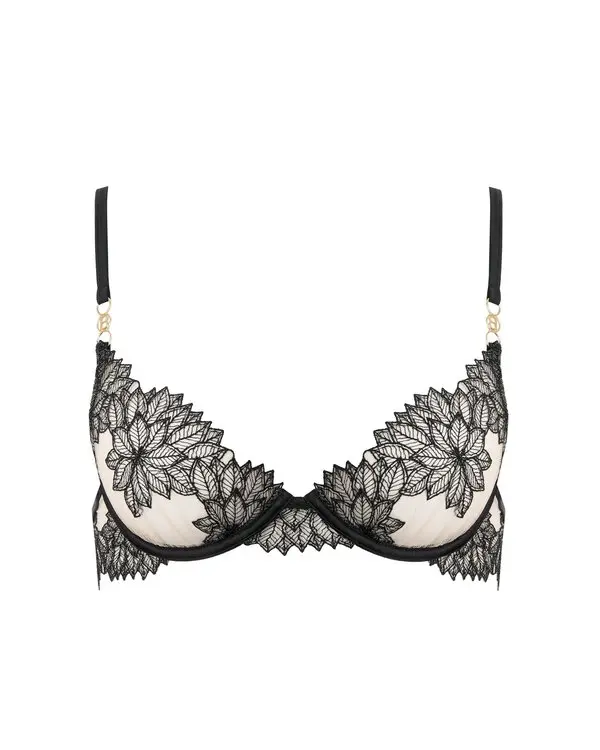 Bluebella Inaya Sheer Floral Bra - Black