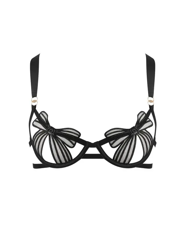 Bluebella Annabel Open Bow Bra - Black