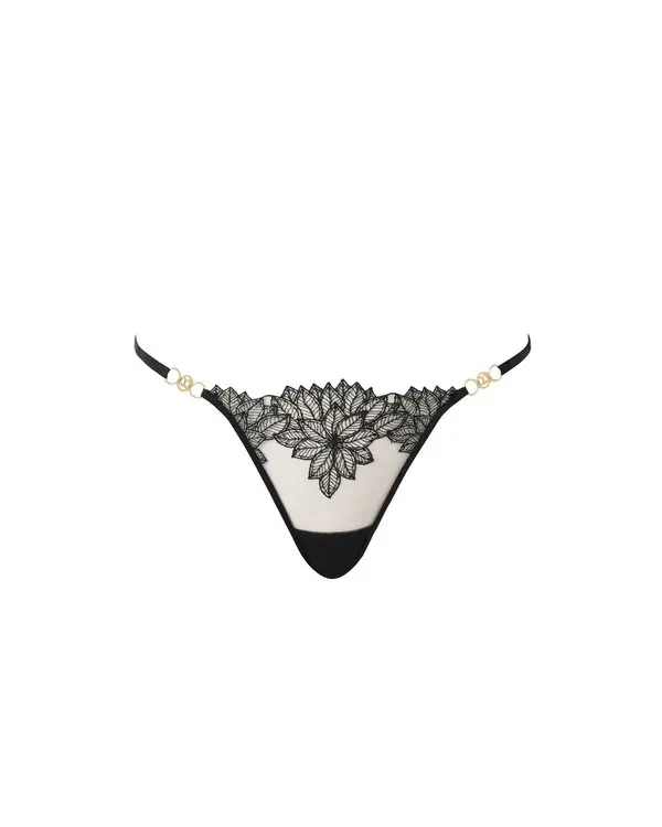 Bluebella Inaya Sheer Floral Panty - Black
