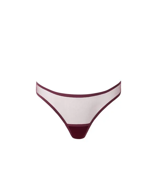 Bluebella Naomi Mesh Thong Cherry - Red