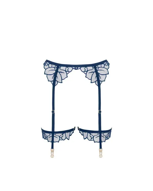 Bluebella Laurel Garter Belt Thigh Harness - Blue