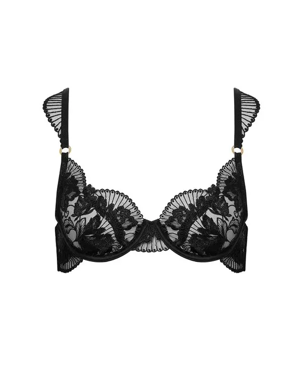 Bluebella Gabriella Floral Embroidered Bra - Black