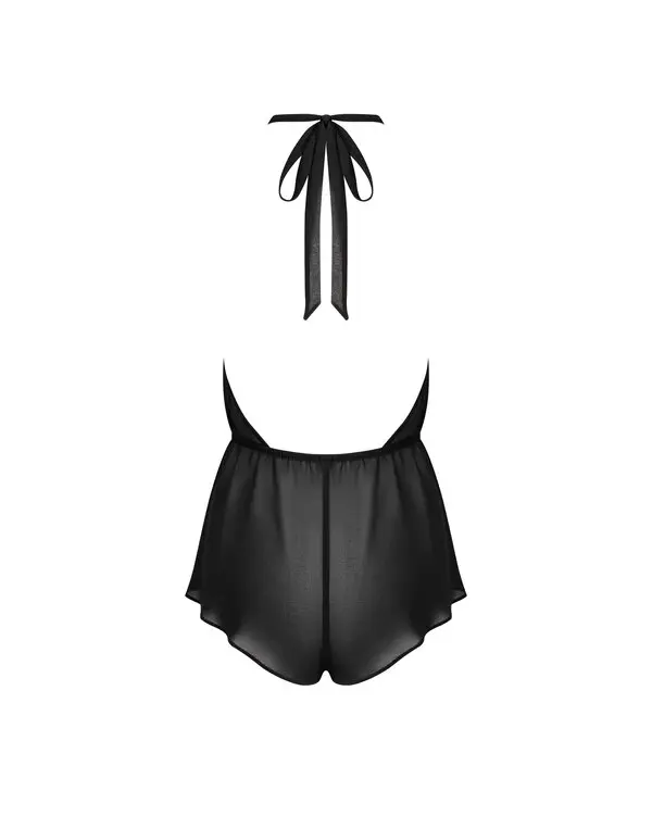 Bluebella Marisa Chiffon Sheer Teddy - Black