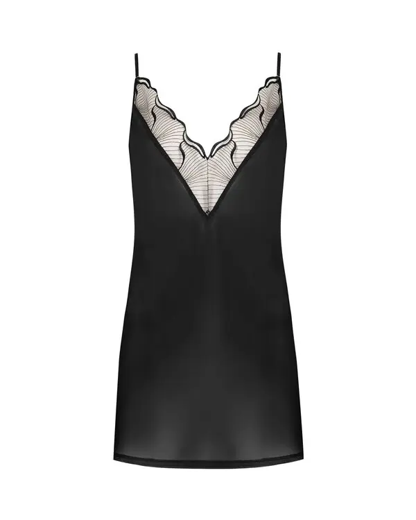 Bluebella Marabel Chiffon Chemise - Black