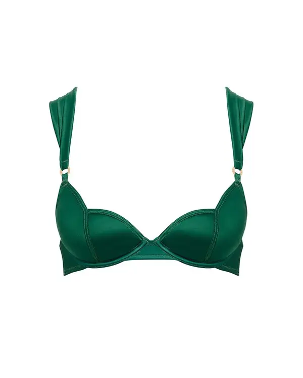 Bluebella Octavia Satin Molded Bra - Green