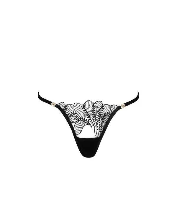 Bluebella Sadiya Embroidered Sheer Panty - Black