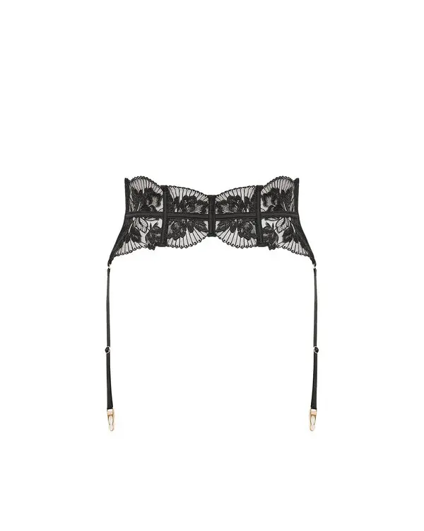 Bluebella Gabriella Detachable Waspie Garter Belt - Black