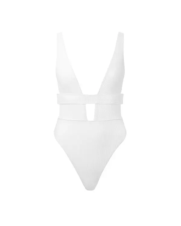 Bluebella Lucerne Plunge Swimsuit - White