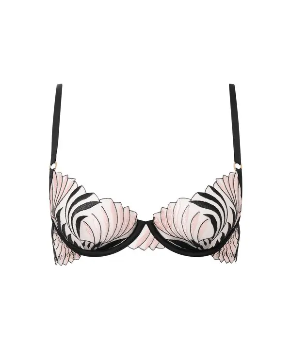 Bluebella Katerine Embroidered Sheer Bra /pearl - Black