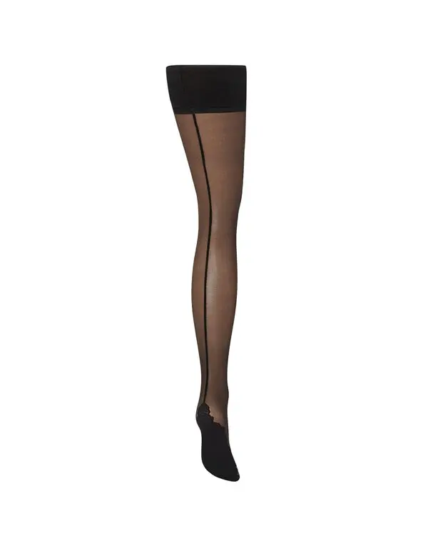Bluebella Back Seam Thigh Highs - Black