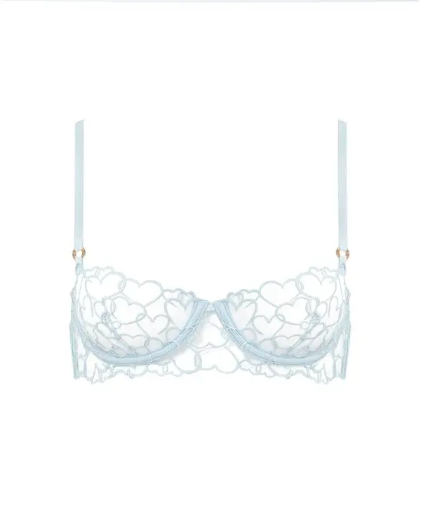 Bluebella Valentina Heart Balcony Bra Ice Water - Blue
