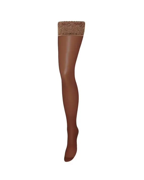 Bluebella Lace Top Thigh Highs - Brown