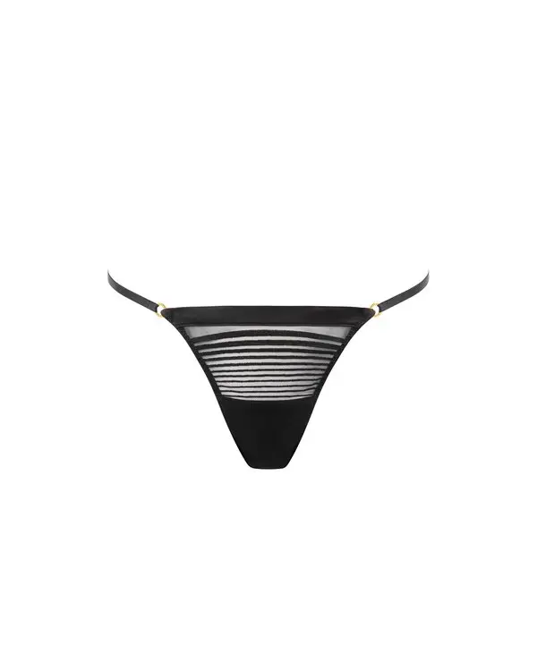 Bluebella Flyn Embroidered Thong - Black