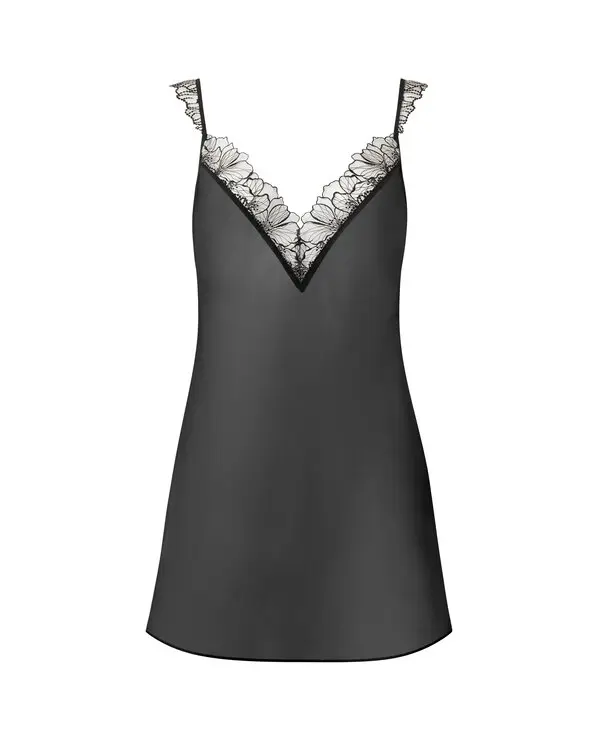 Bluebella Amarosa Sheer Chemise - Black