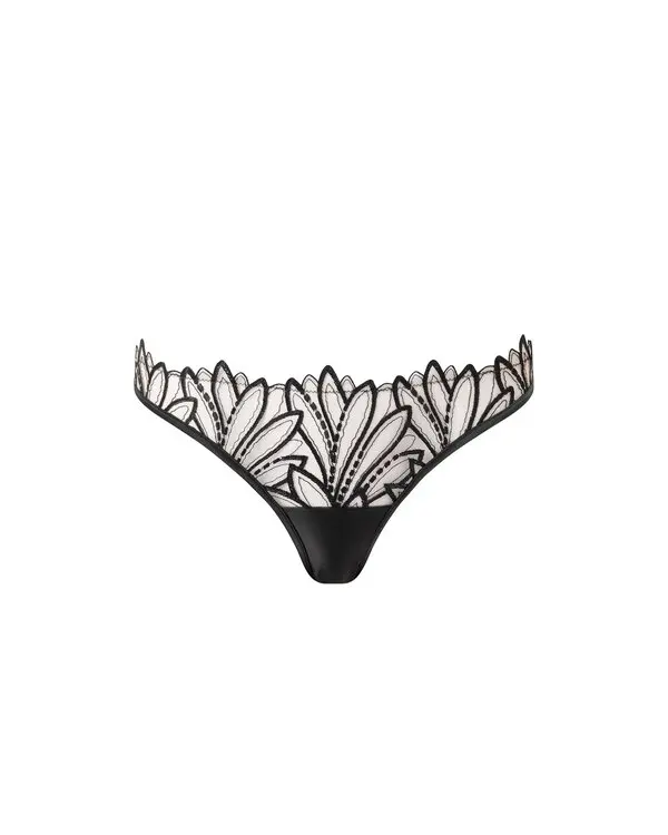 Bluebella Pavlina Floral Embroidered Panty - Black