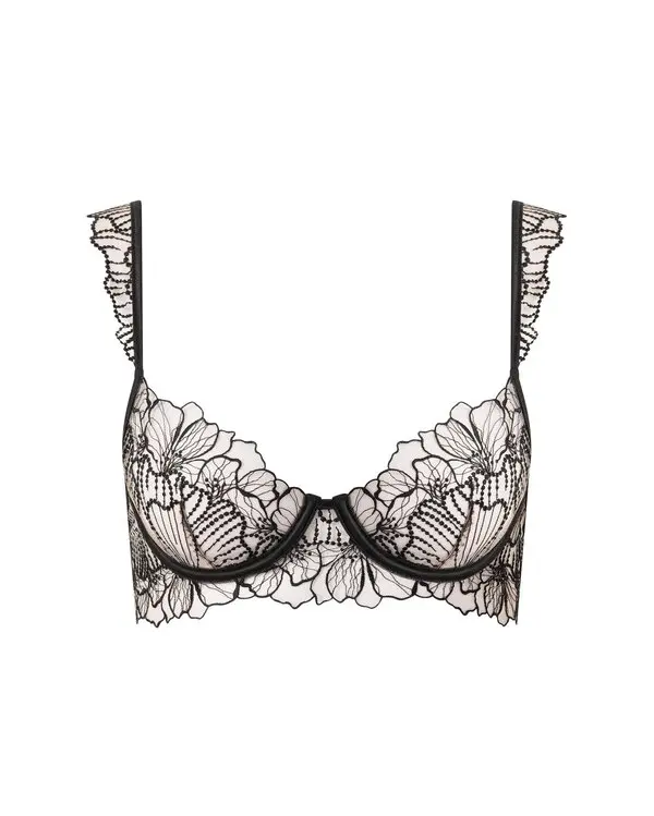 Bluebella Amarosa Floral Embroidered Bra - Black