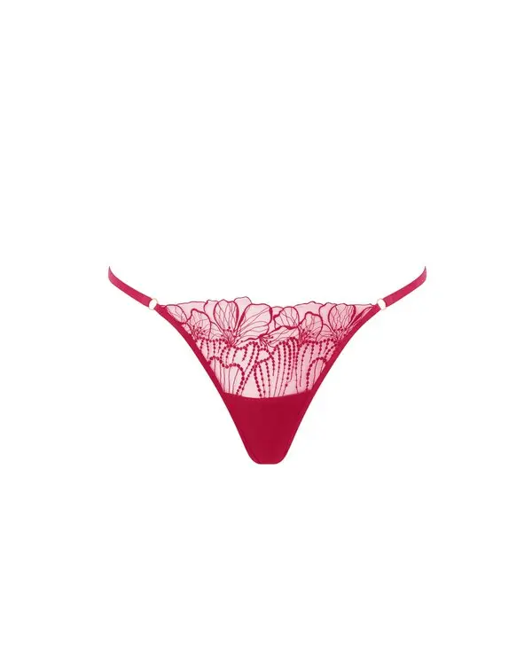 Bluebella Amarosa Floral Embroidered Thong - Pink