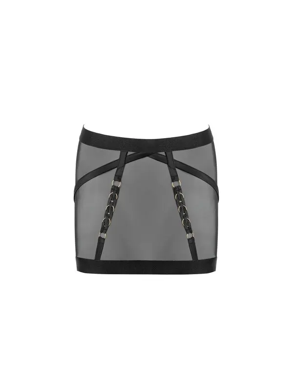 Bluebella Suri Mesh Open-back Skirt - Black