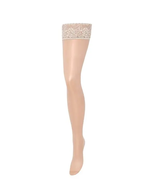 Bluebella Thigh Highs With Lace - Champagne