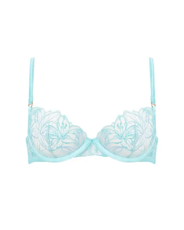 Bluebella Lilly Floral Embroidered Bra - Blue