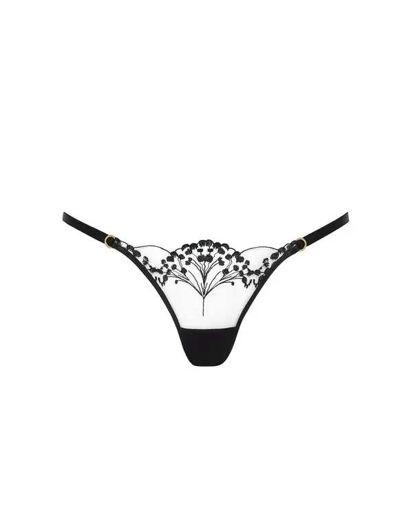 Bluebella Marisa Embroidered Sheer Panty - Black