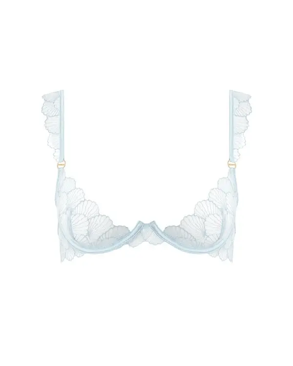 Bluebella Vermont Embroidered Sheer Bra Ice Water - Blue