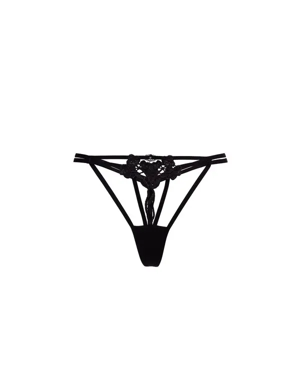 Bluebella Nova Open Thong - Black