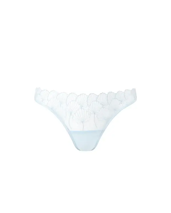 Bluebella Vermont Embroidered Sheer Panty Ice Water - Blue