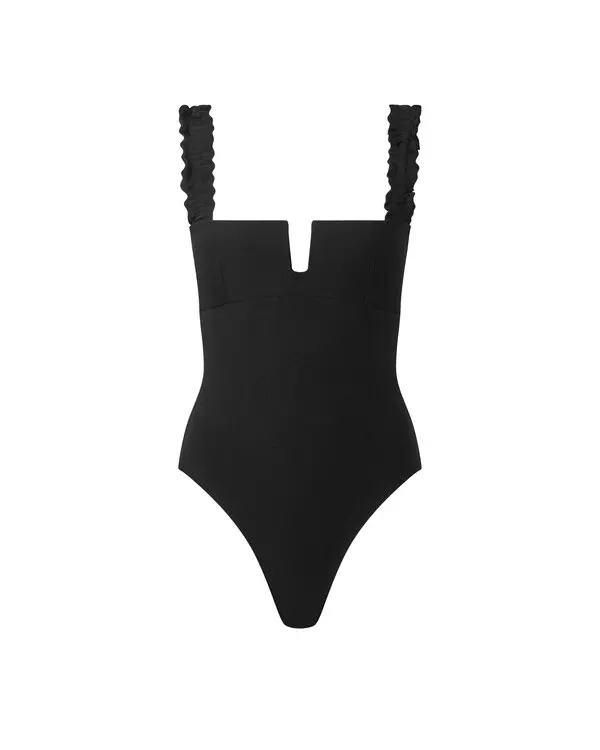 Bluebella Flores Ruffle Swimsuit - Black