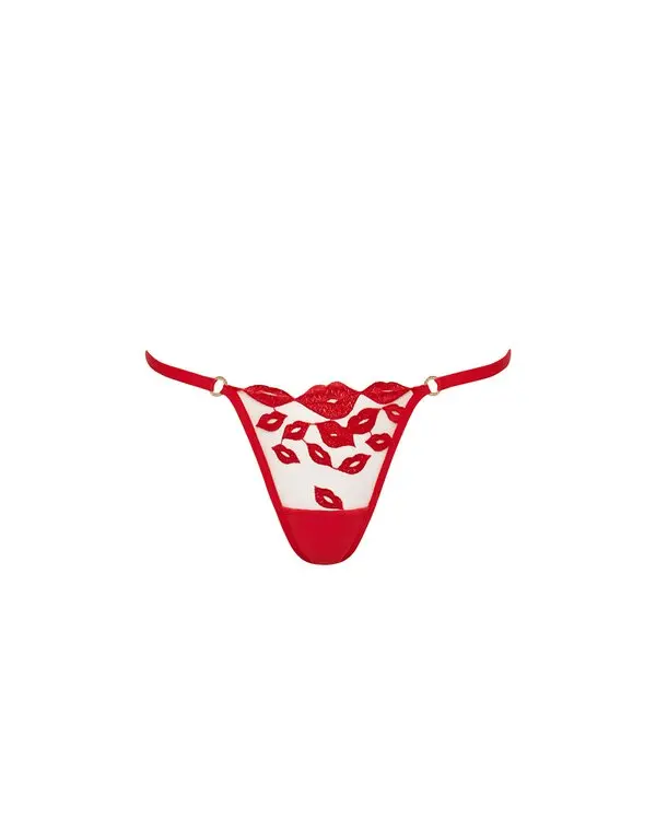 Bluebella Marian Embroidered Thong - Red