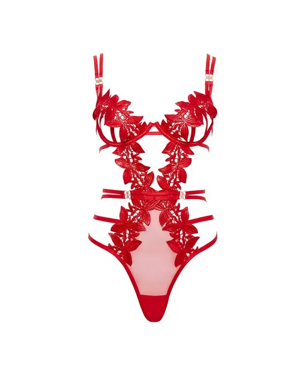 Bluebella Ophelia Open Bodysuit - Red