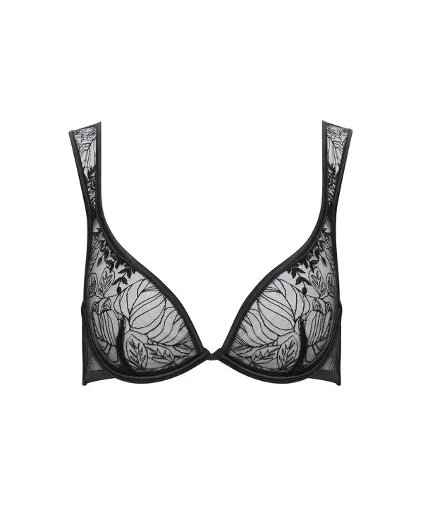 Bluebella Seraphim Embroidered Sheer Bra - Black