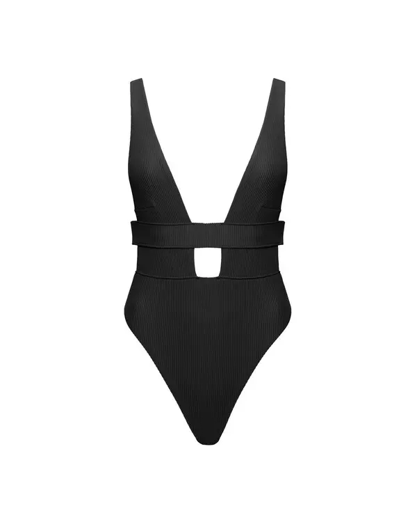 Bluebella Lucerne Plunge Swimsuit - Black
