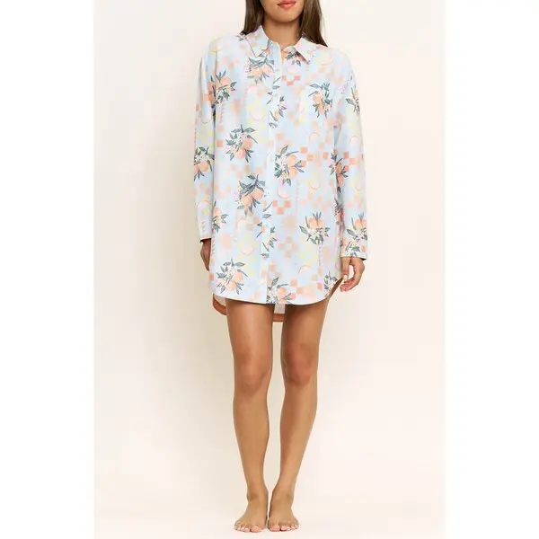 Honeydew Intimates Brunch Date Sleep Shirt - Citrus Check