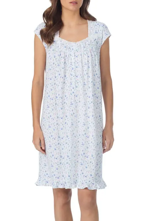 Eileen West Cap Sleeve Cotton Nightgown - Rosebud
