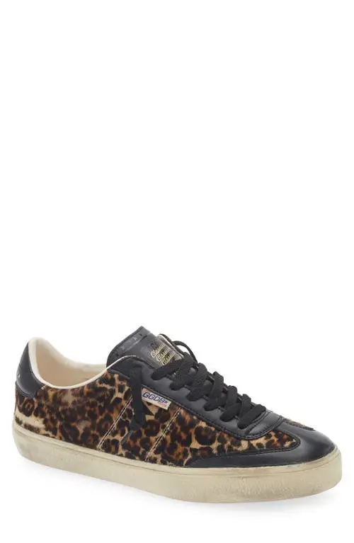 GOLDEN GOOSE Soul Star Calf Hair Sneaker - Beige Brown Black Leo/black