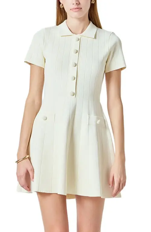 Endless Rose Fit & Flare Knit Mini Dress