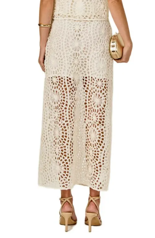 Endless Rose Textured Open Stitch Midi Skirt