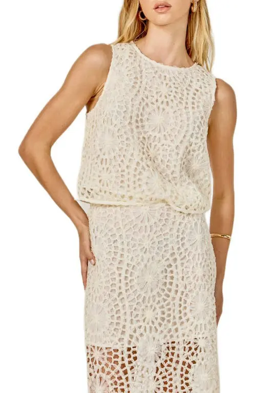 Endless Rose Textured Open Stitch Midi Skirt