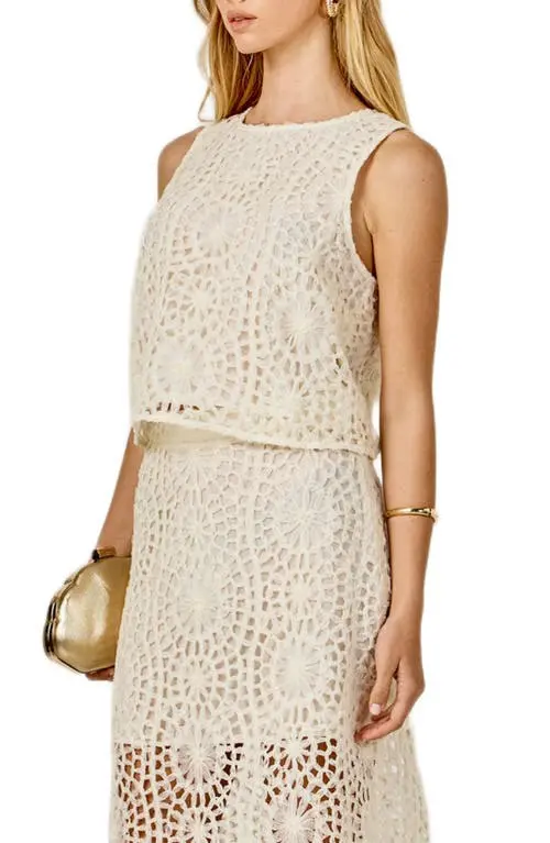 Endless Rose Textured Sleeveless Crop Top