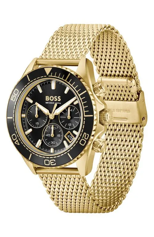 BOSS Sealiner Chronograph Mesh Strap Watch