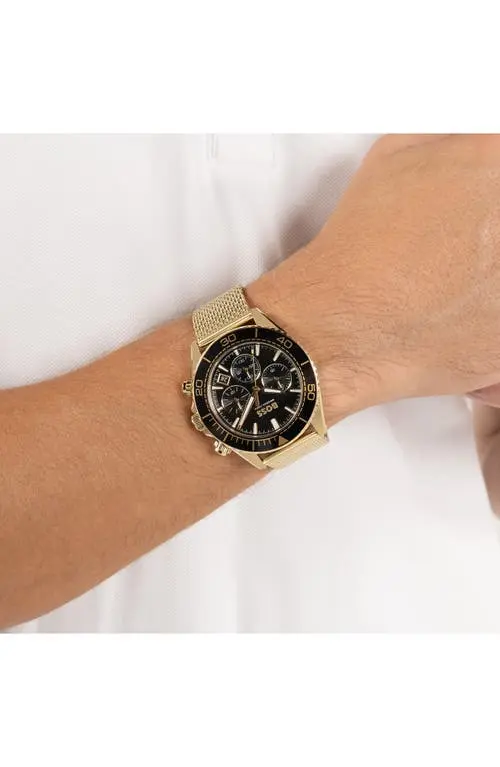 BOSS Sealiner Chronograph Mesh Strap Watch