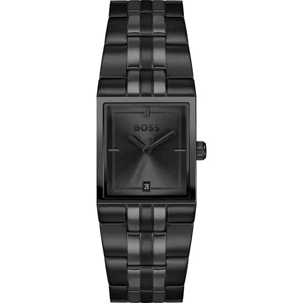 BOSS Strivo Tank Bracelet Watch - Black